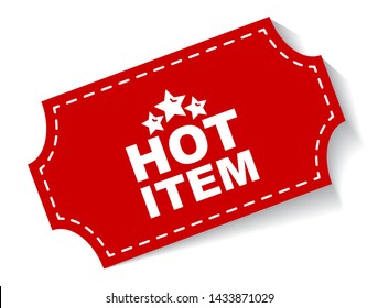 Red Vector Illustration Banner Hot Item Stock Vector (Royalty Free ...