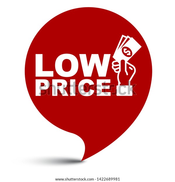 Red Vector Illustration Banner Low Price Stock Vector (Royalty Free ...