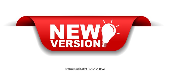 Red Vector Illustration Banner New Version Stock Vector (Royalty Free ...