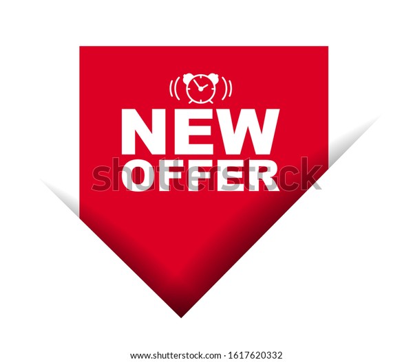 Red Vector Illustration Banner New Offer Stock Vector (Royalty Free ...