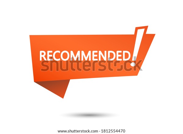Red Vector Illustration Banner Recommended Isolated Stock Vector ...