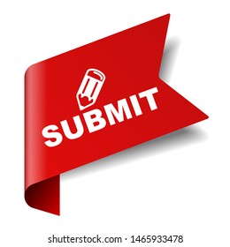 Red Vector Illustration Banner Submit Stock Vector (Royalty Free ...