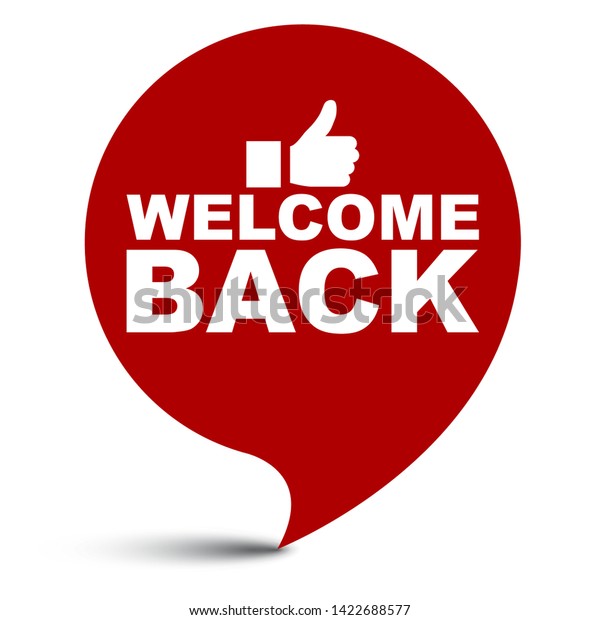 Red Vector Illustration Banner Welcome Back Stock Vector (Royalty Free ...