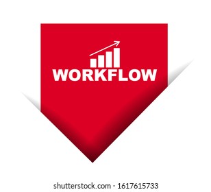 Red Vector Illustration Banner Workflow Stock Vector (Royalty Free ...