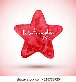 Red Vector Isolated Watercolor Paint Star: เวกเตอร์สต็อก (ปลอดค่า ...
