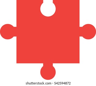 Red Vector Jigsaw Puzzle Piece Stock Vector (Royalty Free) 542594872