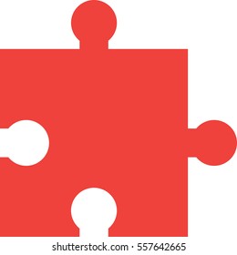 Red Vector Jigsaw Puzzle Piece Stock Vector (Royalty Free) 551333158