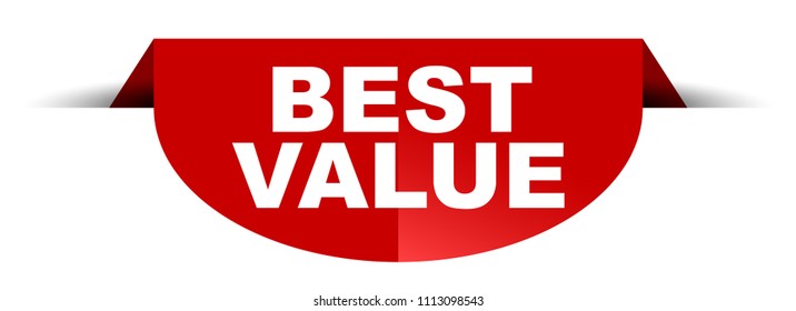 Red Vector Round Banner Best Value Stock Vector (Royalty Free ...