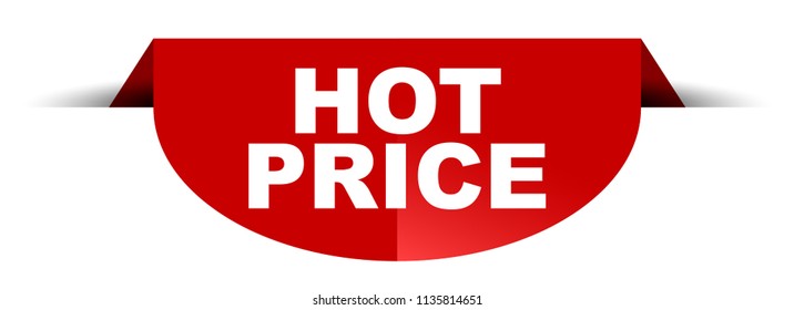 Red Vector Round Banner Hot Price Stock Vector (Royalty Free ...