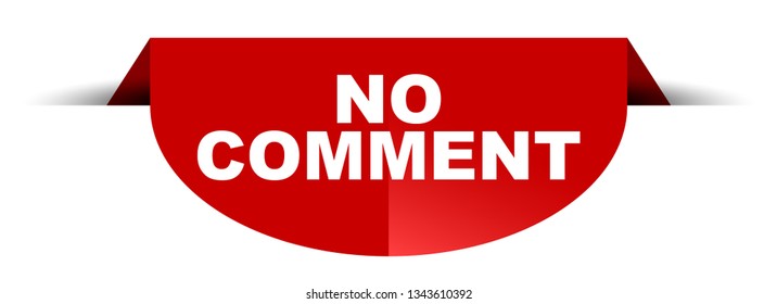 Red Vector Round Banner No Comment Stock Vector (Royalty Free ...