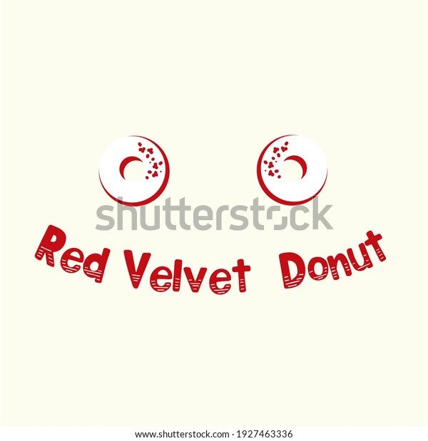 Red Velvet Donut Logo Red Donut Stock Vector (Royalty Free) 1927463336 ...