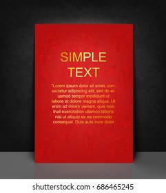 Red Vintage Flyer Template Background Stock Vector (Royalty Free ...