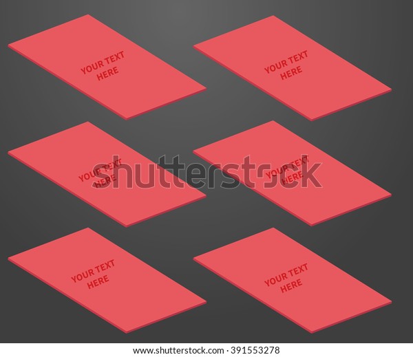 Red Visit Card Mokeup On Dark Stock Vector (Royalty Free) 391553278 ...