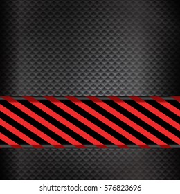 Red Warning Sign Black Background Stock Vector (Royalty Free) 576823696 ...