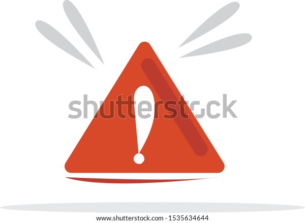 Red Warning Sign Graphic Vecor Stock Vector (Royalty Free) 1535634644 ...