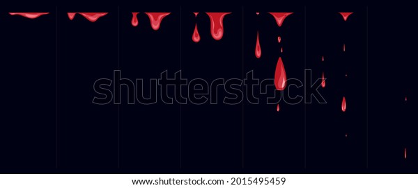 Red Water Blood Sprite Sheet Water: vetor stock (livre de direitos ...