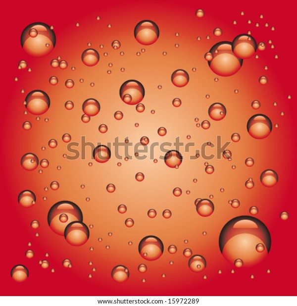 Red Water Bubbles On Red Background Stock Vector (Royalty Free ...