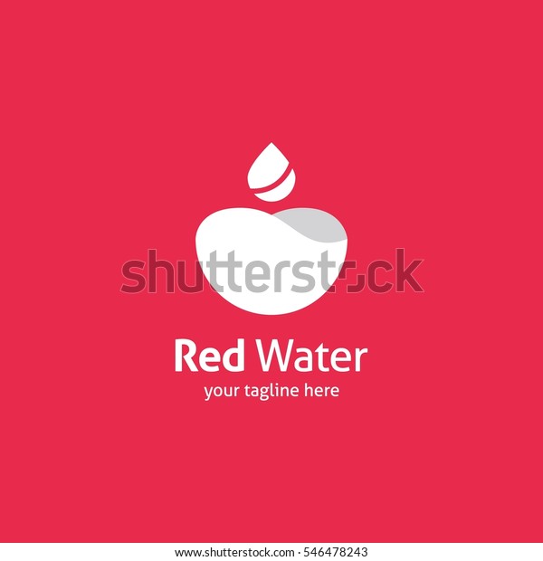 Red Water Logo Design Vector Template Stock Vector (Royalty Free ...
