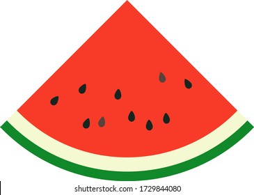 Red Watermelon Cut Triangle Stock Vector (Royalty Free) 1729844080 ...