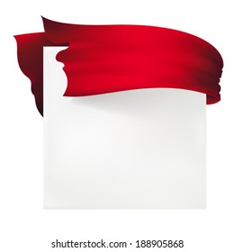 Red Waving Ribbon Banner Vector Drawing Stock Vector (Royalty Free ...