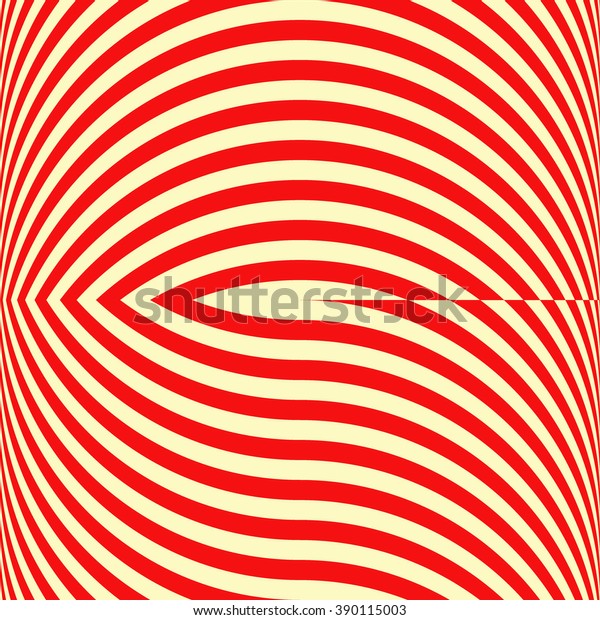 Red White Arched Lines Background Hypnotic Stock Vector (Royalty Free ...