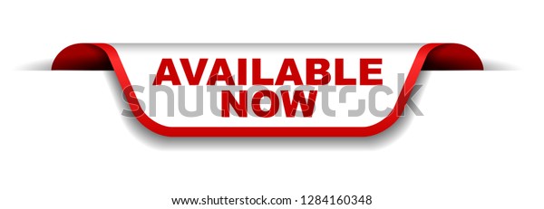 Red White Banner Available Now Stock Vector (Royalty Free) 1284160348 ...