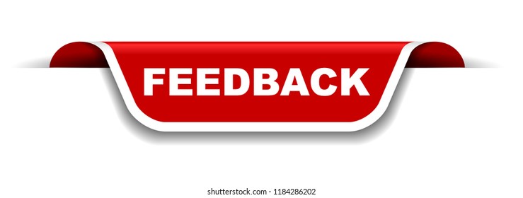 Red White Banner Feedback Stock Vector (Royalty Free) 1184286202 ...