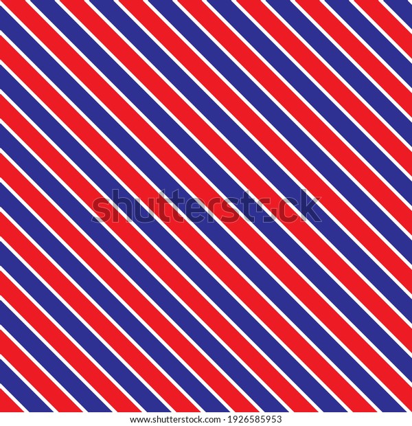 Red White Blue Diagonal Stripes Seamless Stock Vector (Royalty Free ...