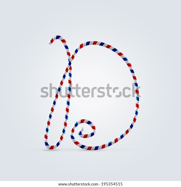 Red White Blue Striped Font Abc Stock Vector (Royalty Free) 195354515 ...