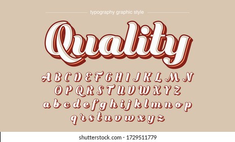 Red White Calligraphy Labels Display Typography 库存矢量图（免版税）1729511779 ...