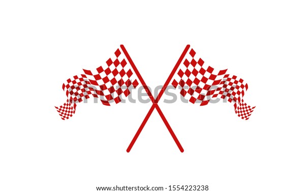 Red White Checkered Flag Race Flag: เวกเตอร์สต็อก (ปลอดค่าลิขสิทธิ์ ...