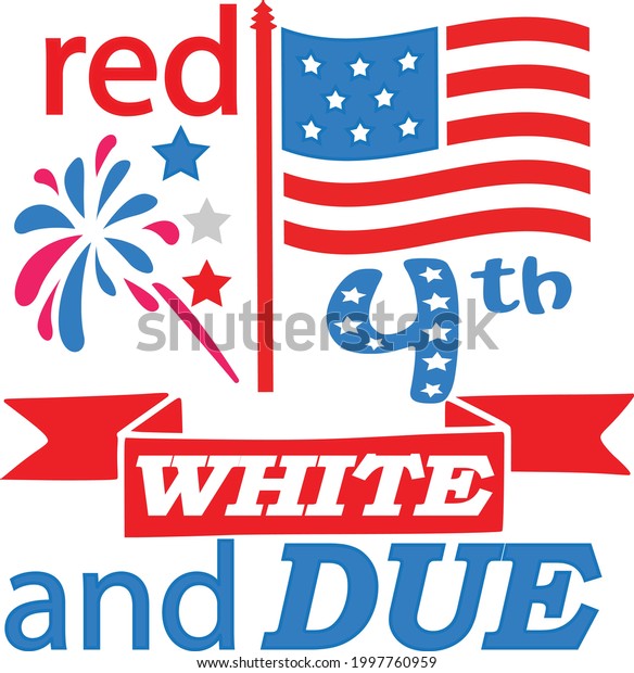 Red White Due Typography Tshirt Design Stock Vector (Royalty Free ...