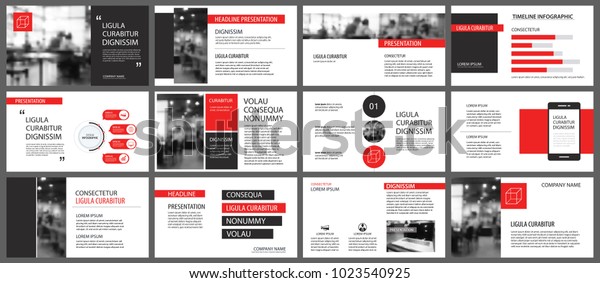 Red White Element Slide Infographic On Stock Vector (Royalty Free ...