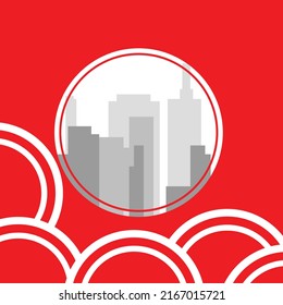 Red White Frame Template Stock Vector (Royalty Free) 2167015721 ...