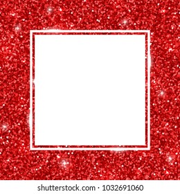 Red Glitter Background Frame Seamless Pattern Stock Vector (Royalty ...