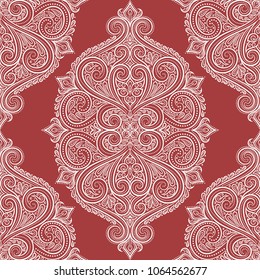 Red White Floral Seamless Pattern Ornamental Stock Vector (Royalty Free ...