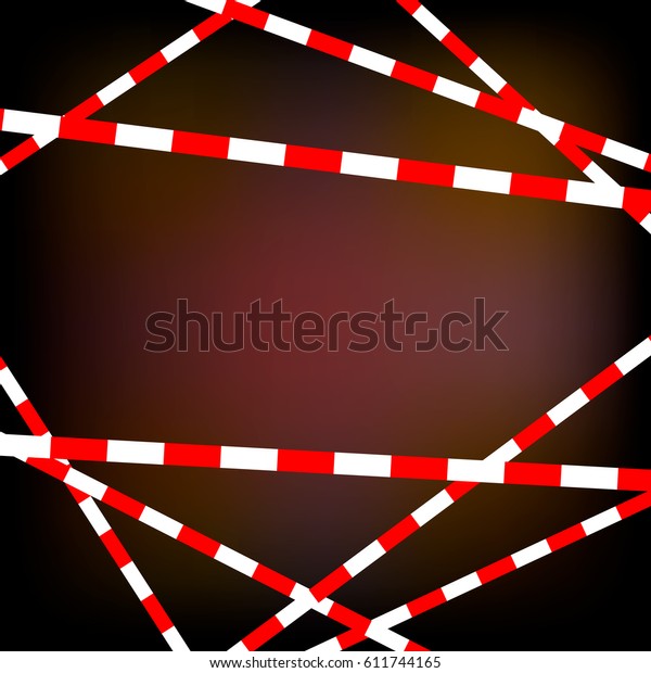 Red White Striped Danger Lines Background Stock Vector (Royalty Free ...