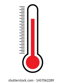 Red White Thermometer Symbol Stock Vector (Royalty Free) 1457062289 ...