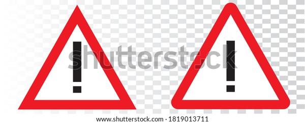 Red White Warning Signs Set Stock Vector (Royalty Free) 1819013711 ...