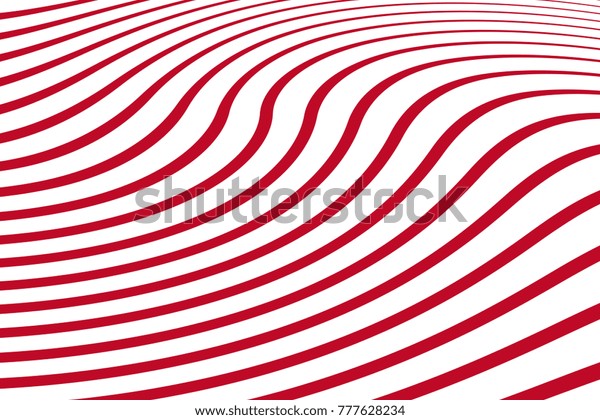 Red White Wave Stripe Optical Abstract Stock Vector (Royalty Free ...