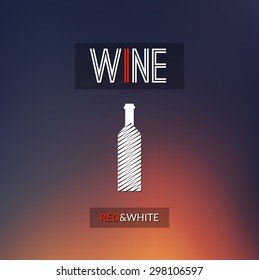 Red White Wine Cellar Bottle Concept Stock Vector (Royalty Free ...