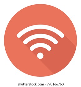 Red Wi Fi Area Icon Long Stock Vector (Royalty Free) 770166760 ...