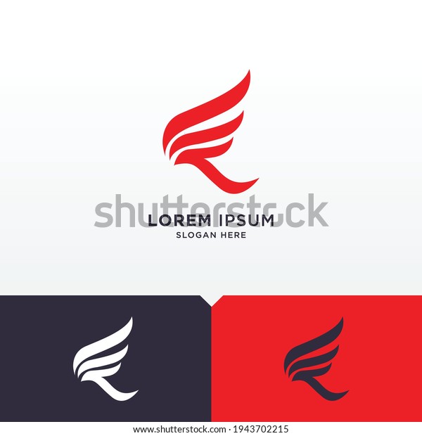 Red Wing Logo Unique Exclusive Elegant Stock Vector (Royalty Free ...