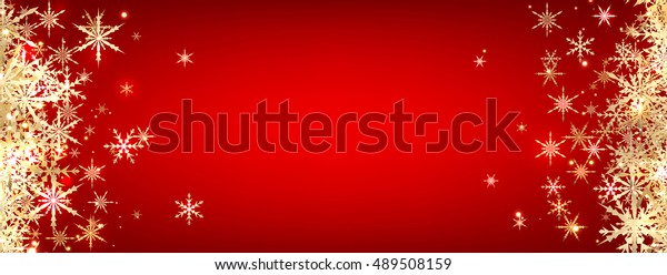 Red Winter Banner Snowflakes Vector Illustration Stock Vector (Royalty ...