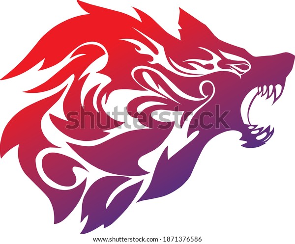 Red Wolf Logo Gaming Team: เวกเตอร์สต็อก (ปลอดค่าลิขสิทธิ์) 1871376586 ...