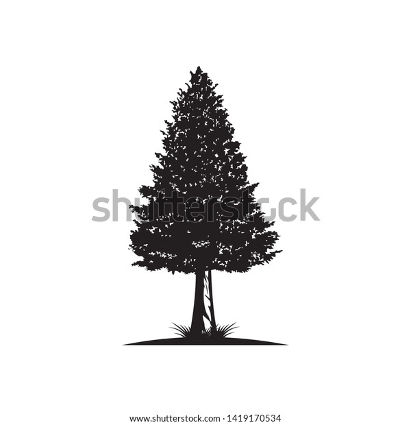 Red Wood Tree Vector Illustration Stock Vector (Royalty Free ...