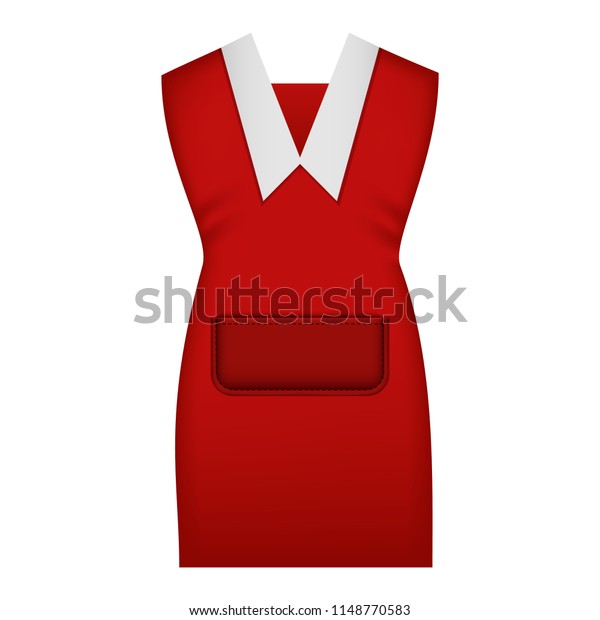 Red Work Uniform Mockup Realistic Illustration Stock Vector (Royalty ...