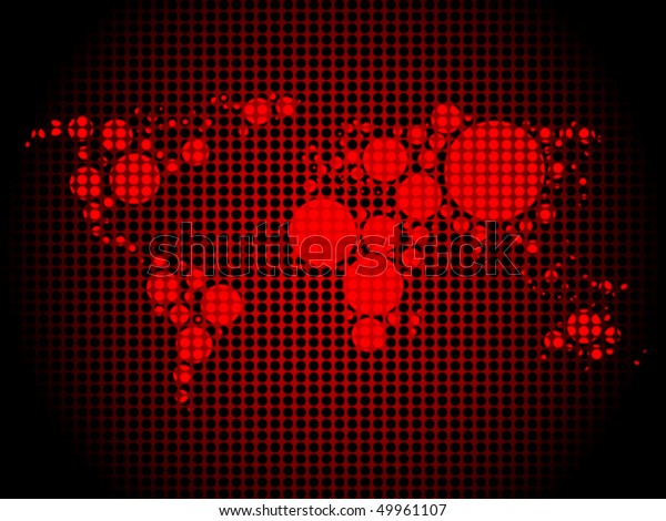 Red World Map Stock Vector (Royalty Free) 49961107 | Shutterstock