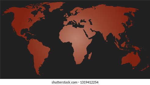Red World Map Silhouette Stock Vector (Royalty Free) 1319412254 ...