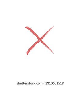 Red X Check Mark Textured Chalk Stock Vector (Royalty Free) 1310681519 ...